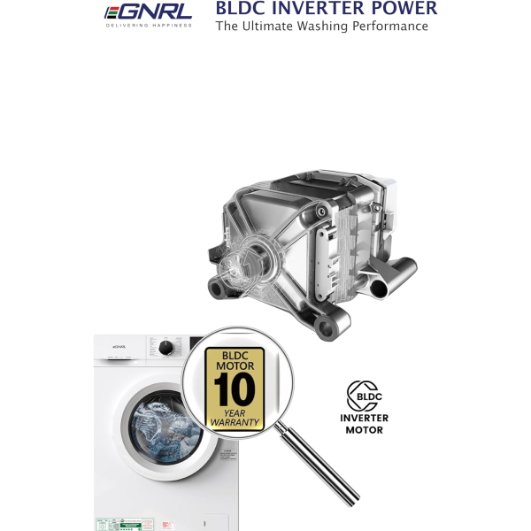 EGNRL 7KG Front Load Washing Machine 2024 Model With BLDC Inverter ...
